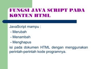 Pengantar java script | PPT