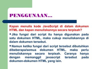 Pengantar java script | PPT