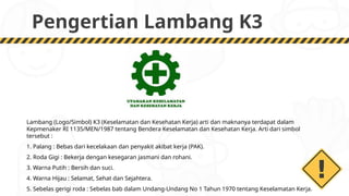 Pengantar eselamatan dna Kesehatan Kerja (K3) | PPTX