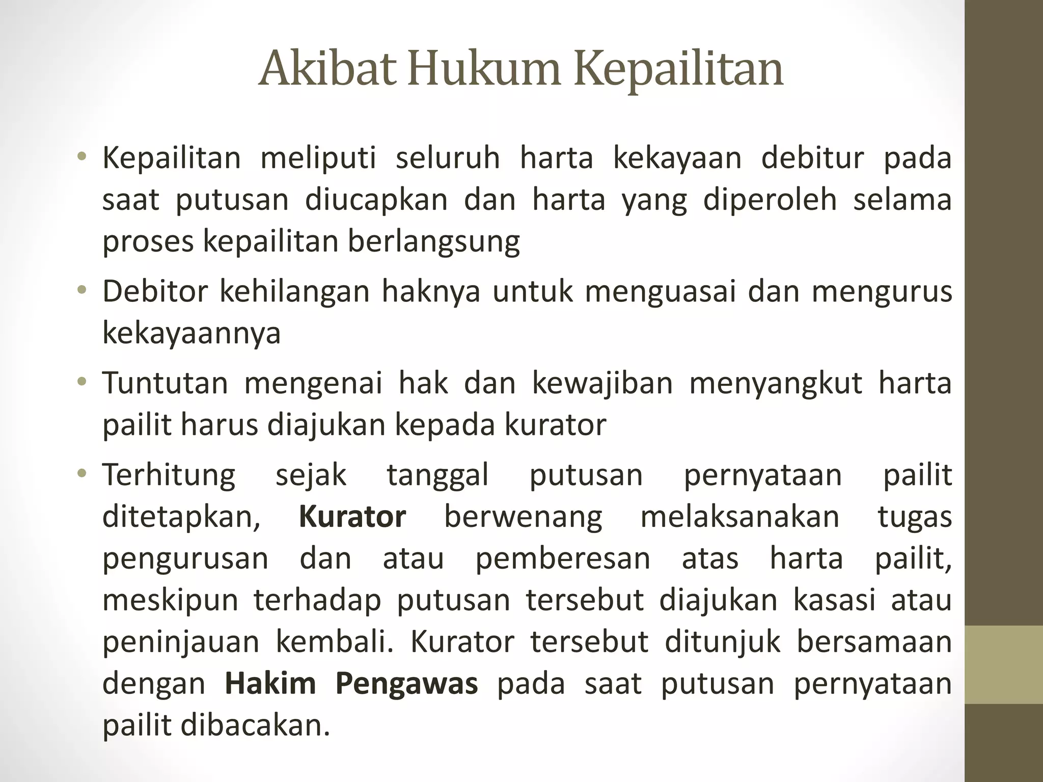 Pengantar Hukum Kepailitan dan PKPU | PPTX