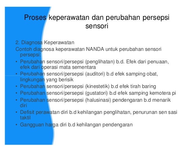 Pengantar keperawatan persepsi sensori