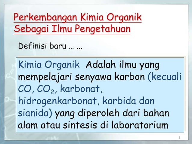 Pengantar_Kimia_Organik pembahasan materi mengenai kimia | PPT