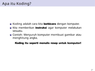 Pengantar Pembelajaran Koding dan Kecerdasan Artifisial untuk anak SD ...
