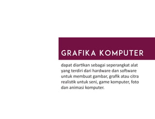 Pengantar Komputer Grafik untuk kuliah komputer | PDF