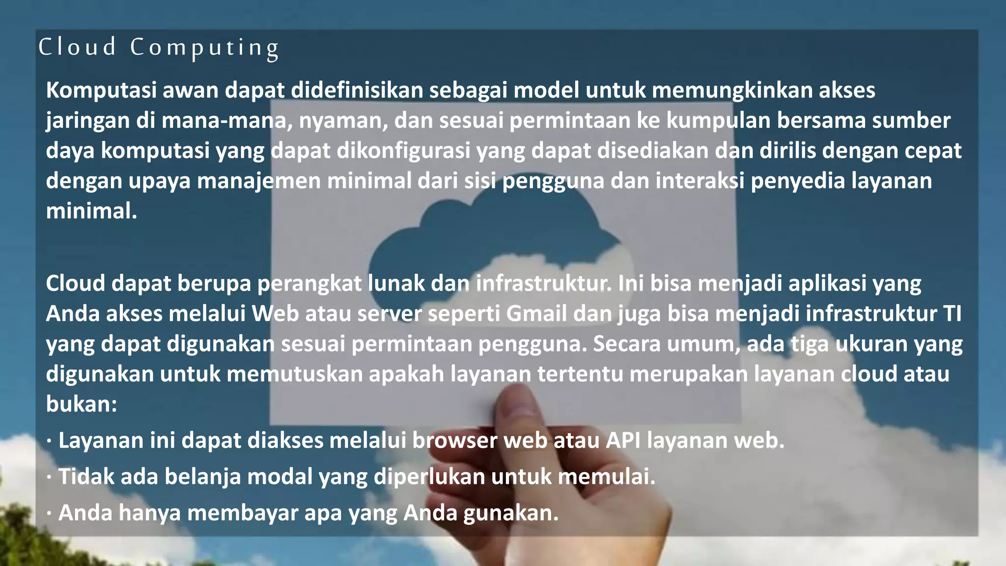 Pengantar konsep komputasi awan | PPTX