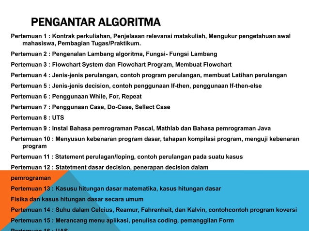 Pengantar Konsep Pemrograman ilmu Kompute | PPT