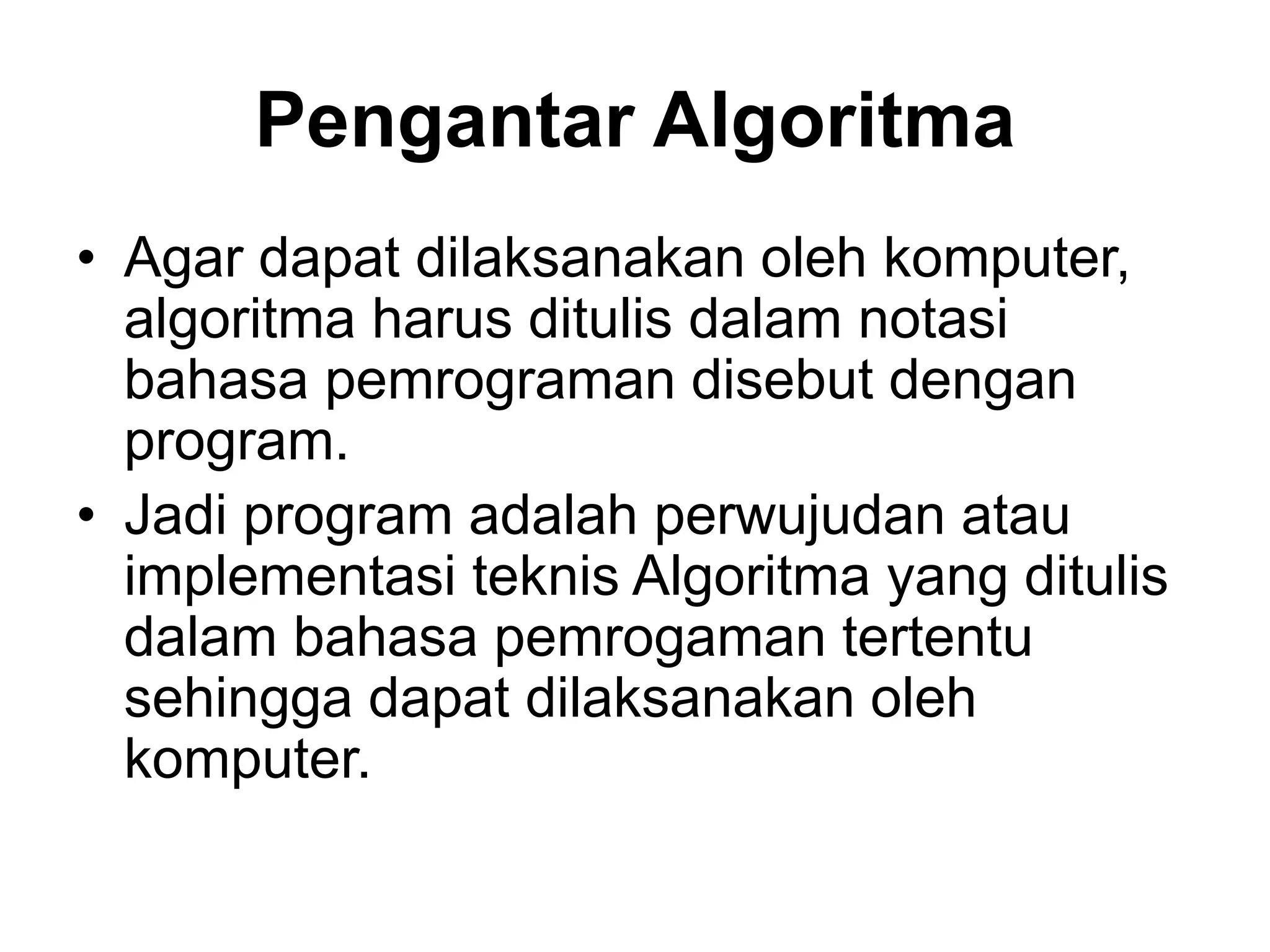Pengantar Konsep Pemrograman Dasar bagi pemula | PPT