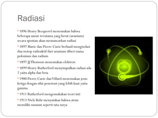 Pengantar kuliah radiologi fisika radiasi | PPT