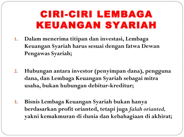 Lembaga Keuangan Syariah | PPT