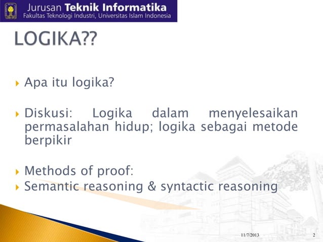 Pengantar logika proposisional | PPTX