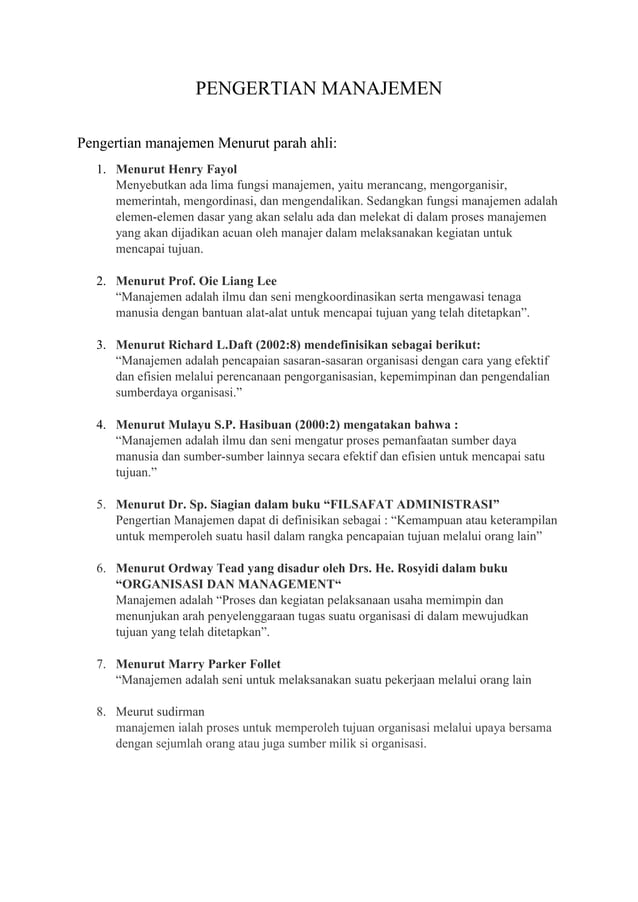 Pengantar manajemen | DOCX