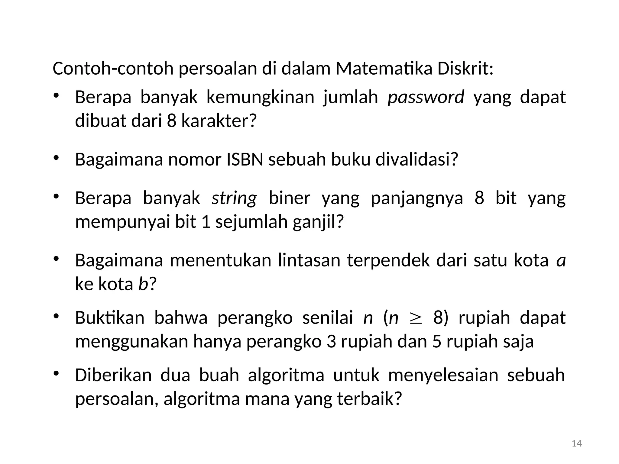Matakuliah Matdis : Pengantar Matematika Diskrit | PPT
