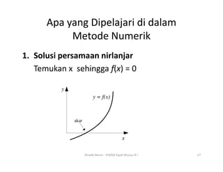 Pengantar metode numerik | PDF