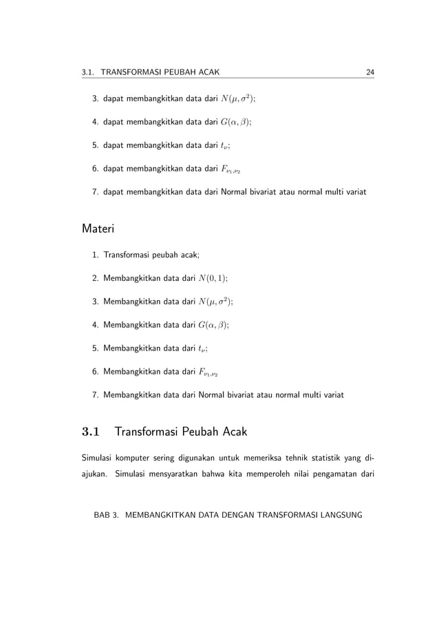 Teknik Simulasi Statistika | PDF