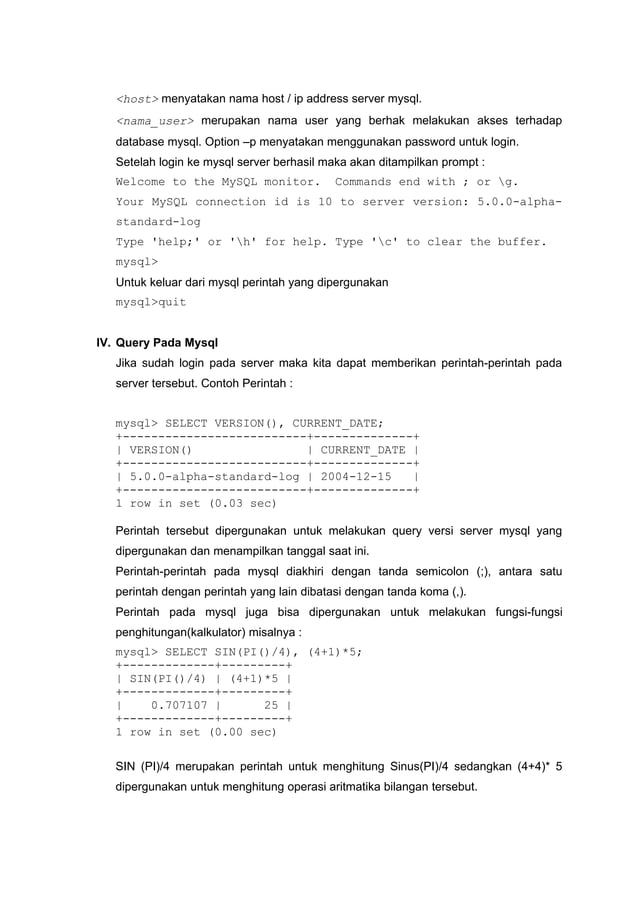 Pengantar mysql | PDF