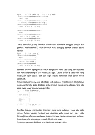 Pengantar mysql | PDF