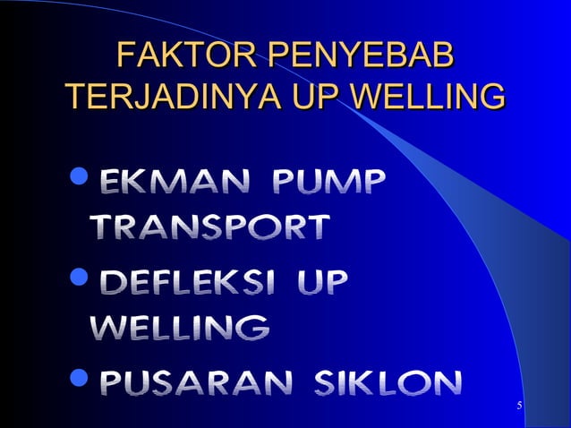 Pengantar oceanografi up welling | PPT