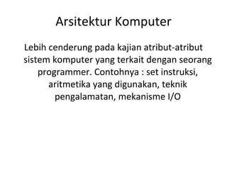 Pengantar organisasi komputer | PPT