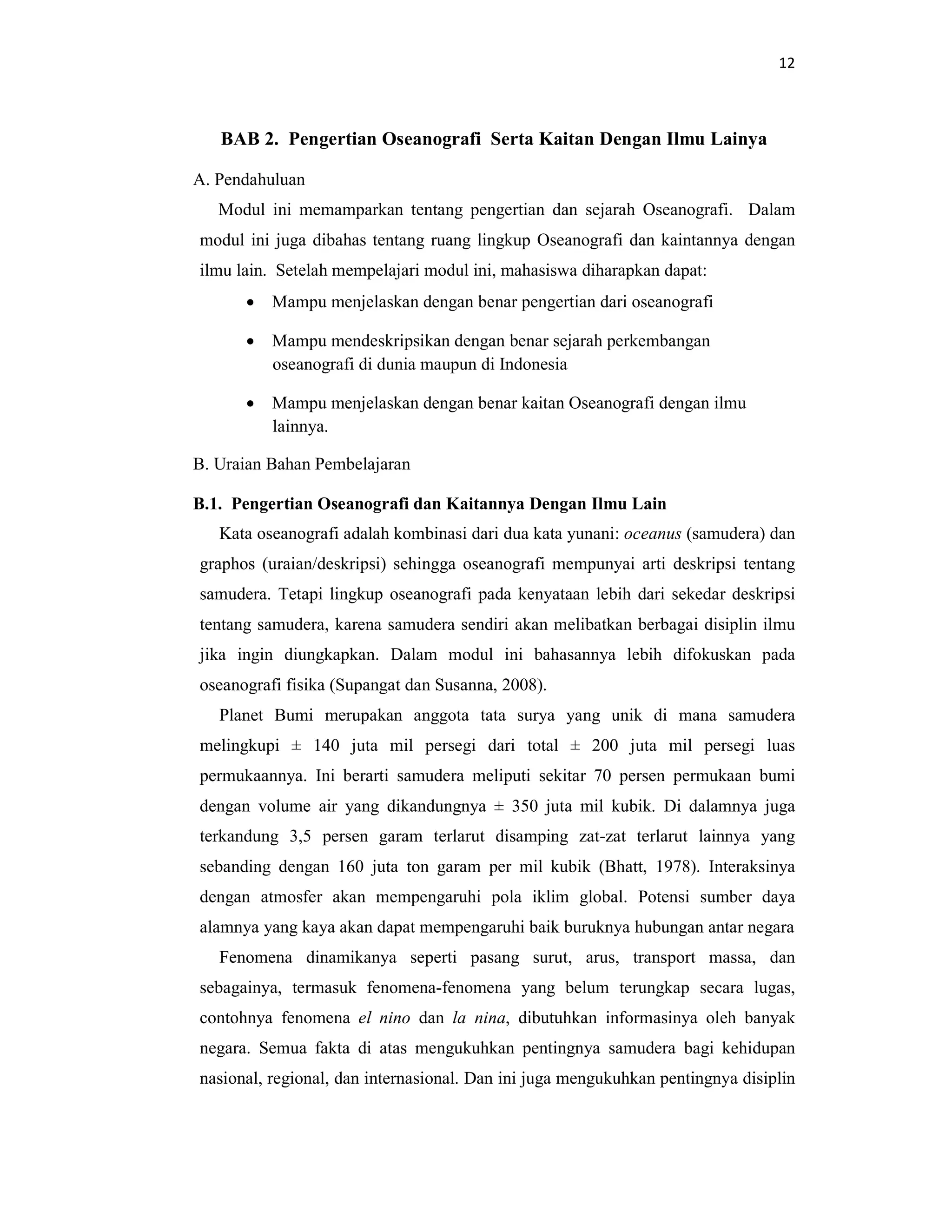 Pengantar oseanografi | PDF