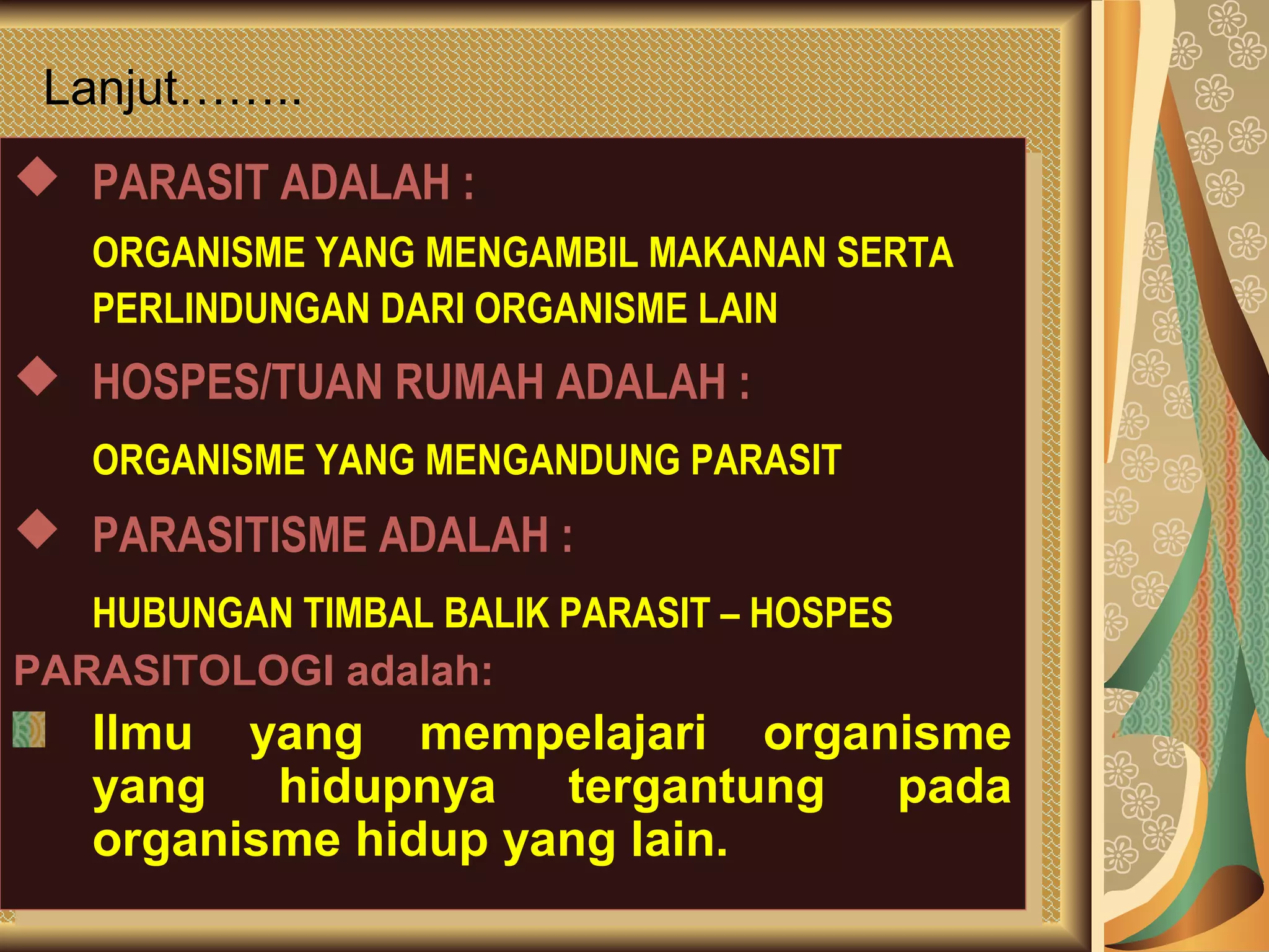 Pengantar parasitologi | PPT