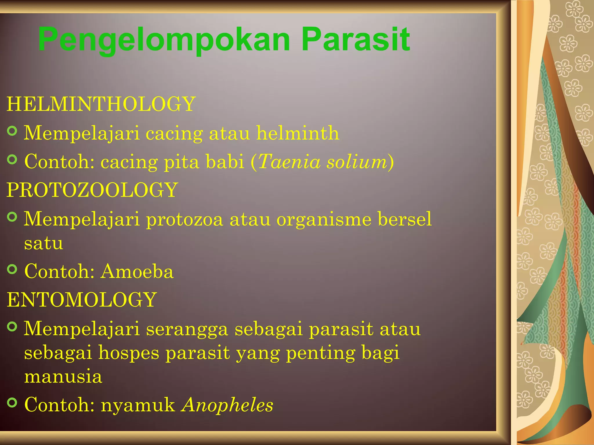 Pengantar parasitologi | PPT