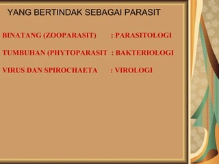 Pengantar parasitologi | PPT