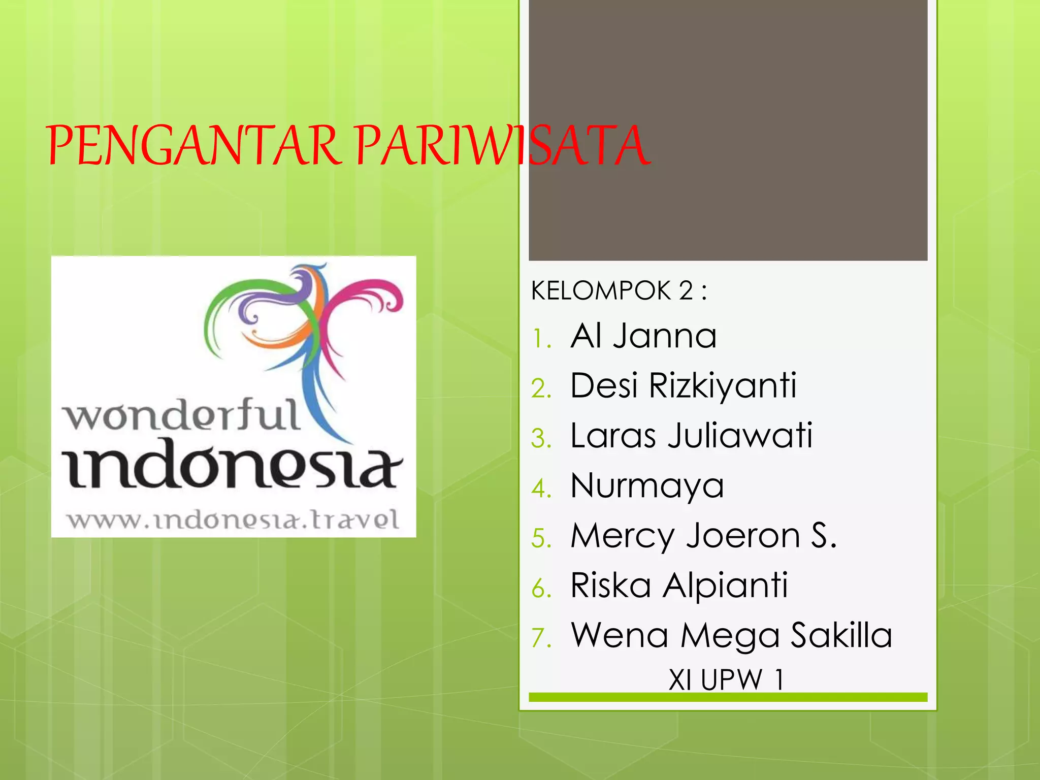Pengantar pariwisata | PPTX