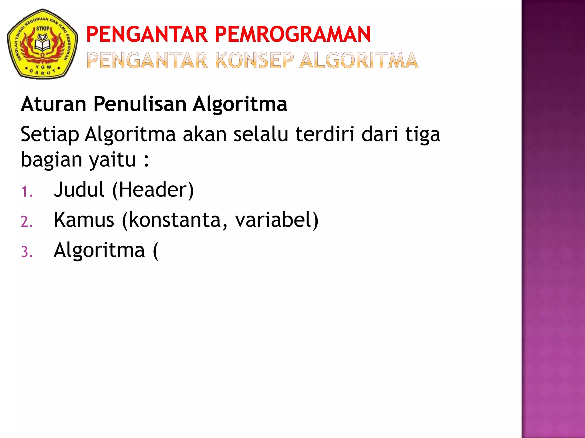 Pengantar Pemrograman Chapter 1 | PPSX