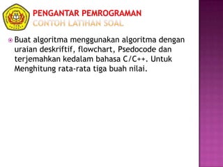 Pengantar Pemrograman Chapter 2 | PPSX