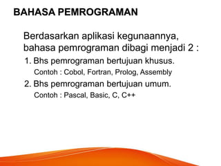 Pengantar Pemrograman Dasar dan kosep dasar | PPT