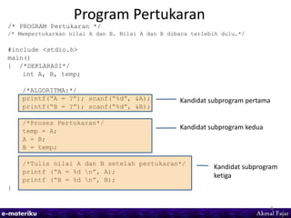Pengantar pemrograman modular | PPTX