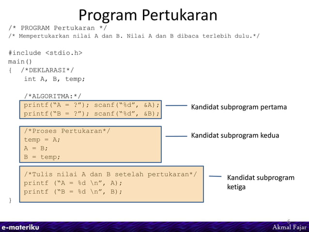 Pengantar pemrograman modular | PPT