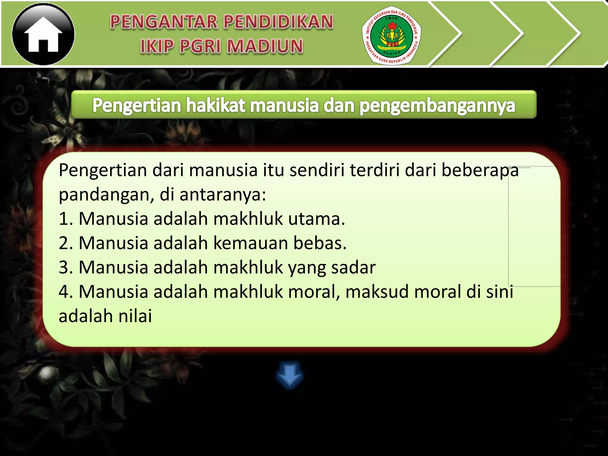 hakikat manusia dan pengembangannya | PPTX