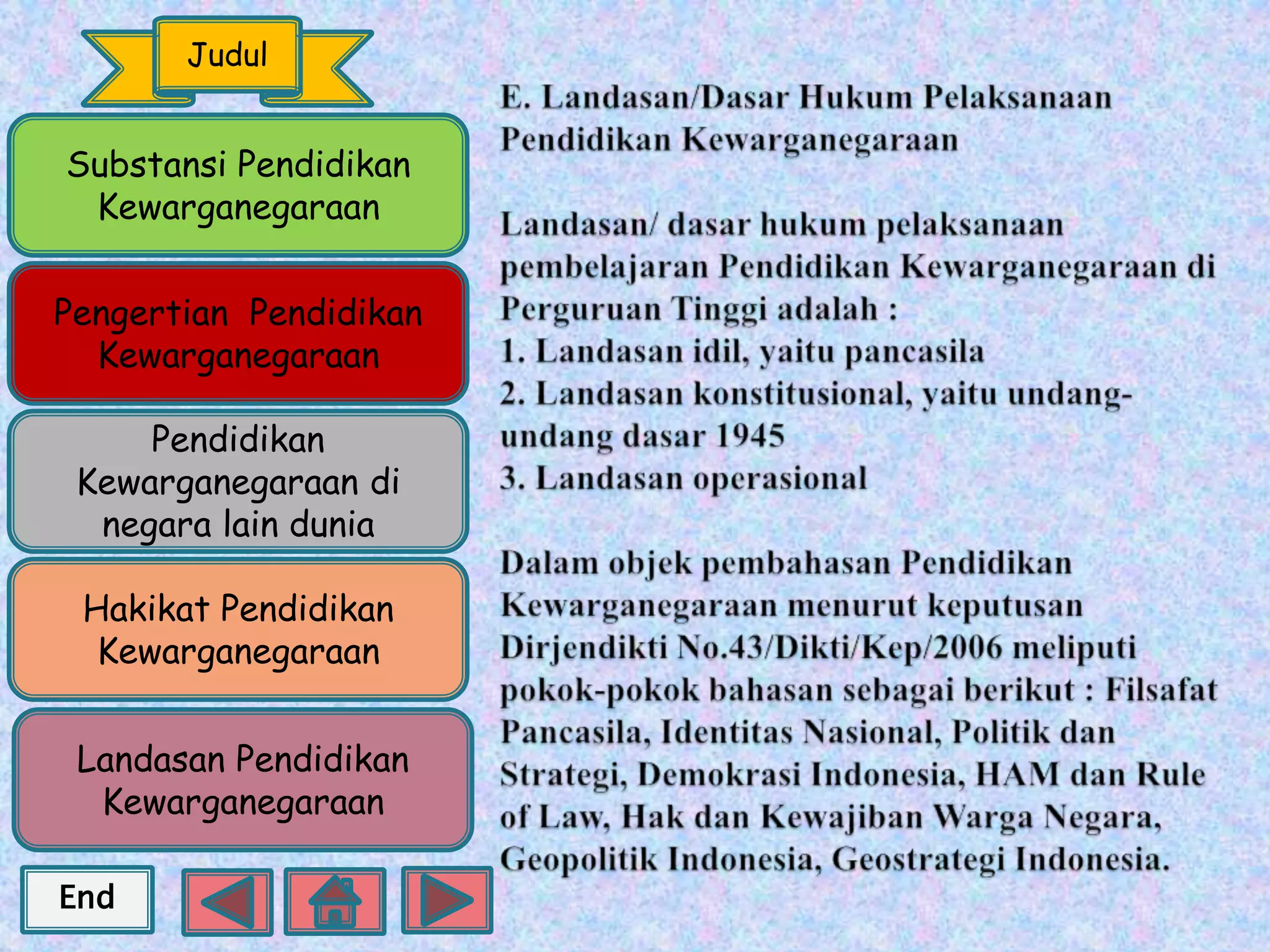 PPT Pengantar pendidikan kewarganegaraan | PPTX
