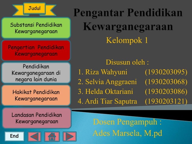 PPT Pengantar pendidikan kewarganegaraan | PPTX