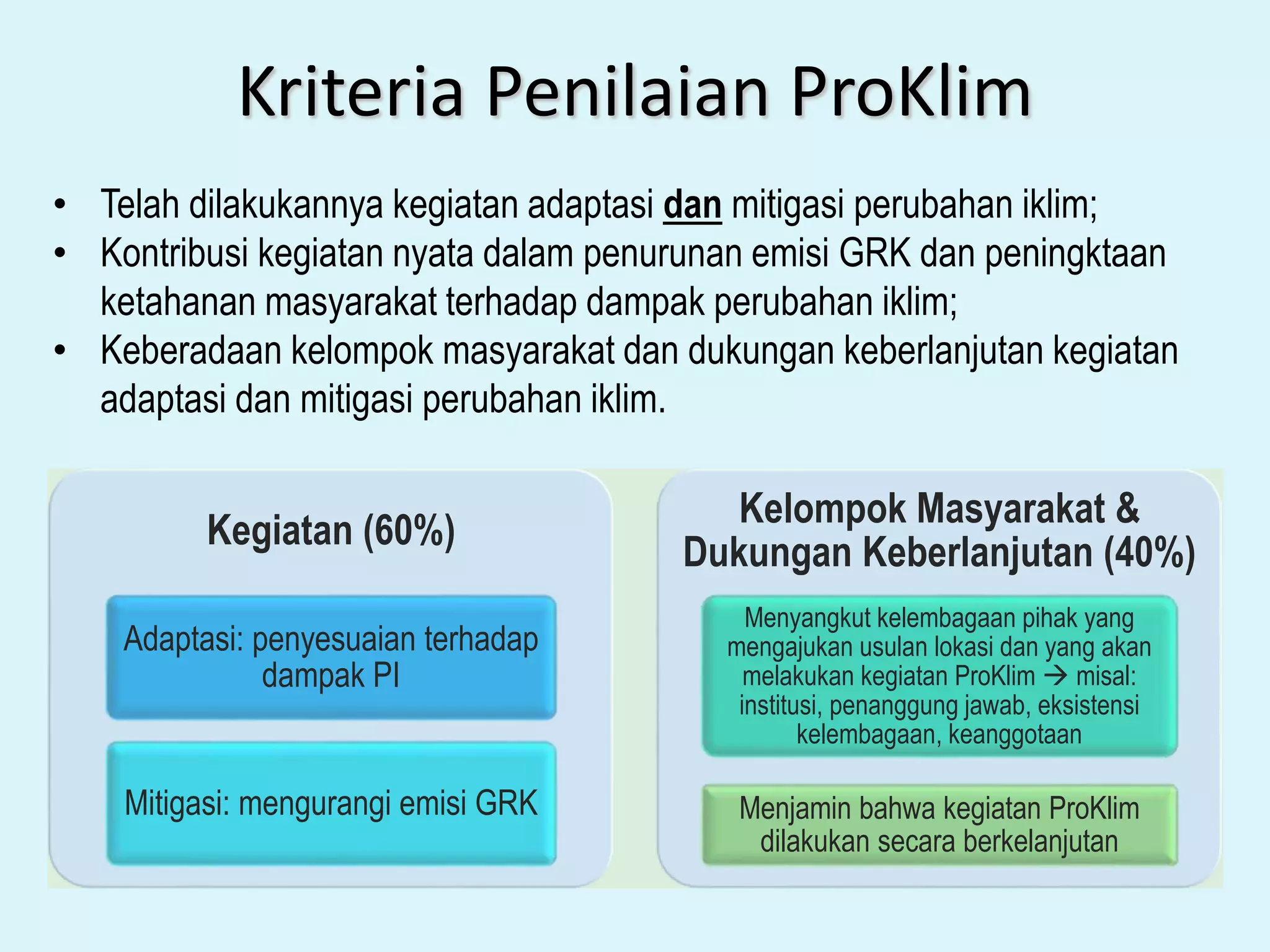 Pengantar penilaian proklim eko | PPTX