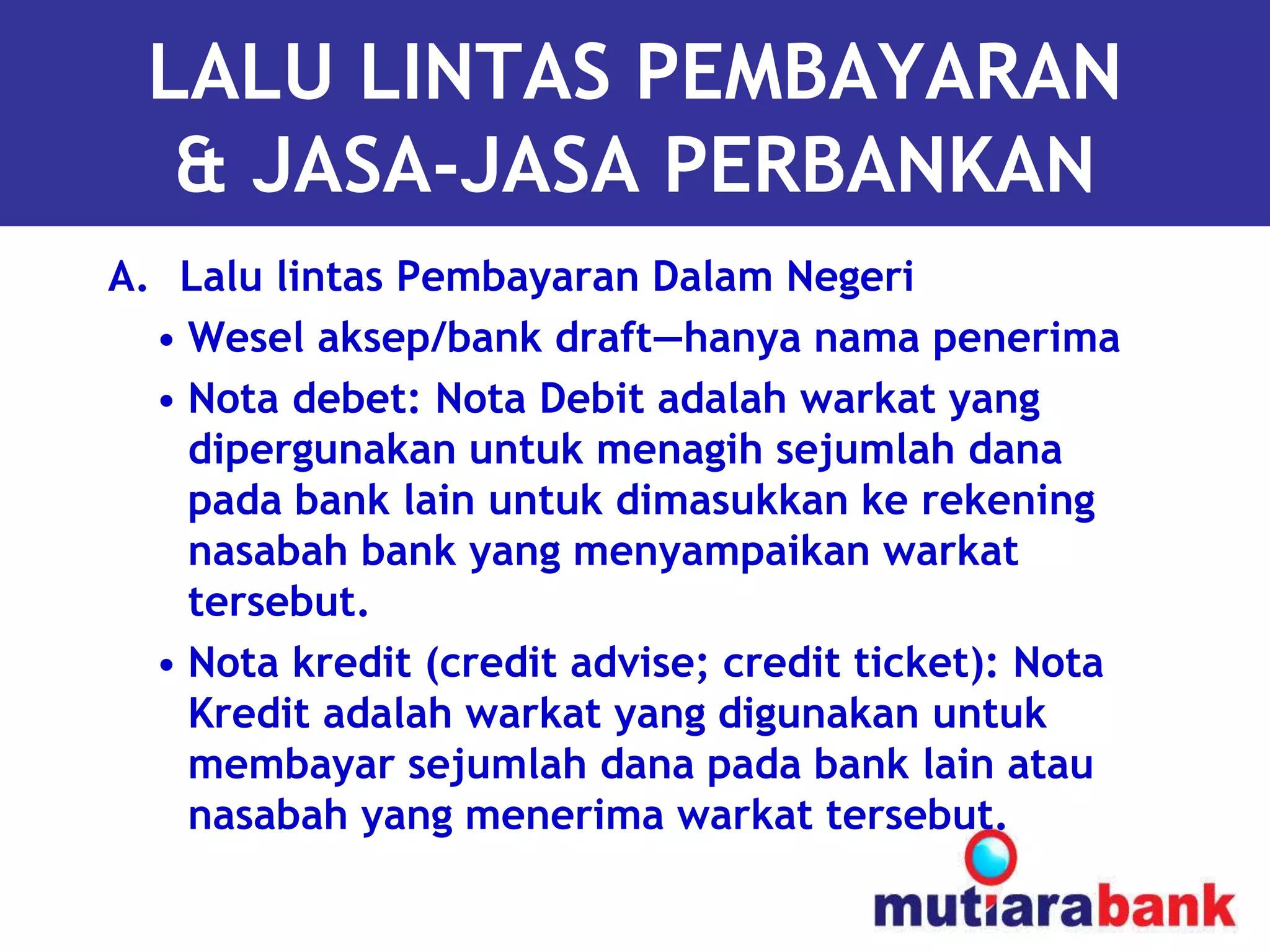 Pengantar perbankan | PPTX
