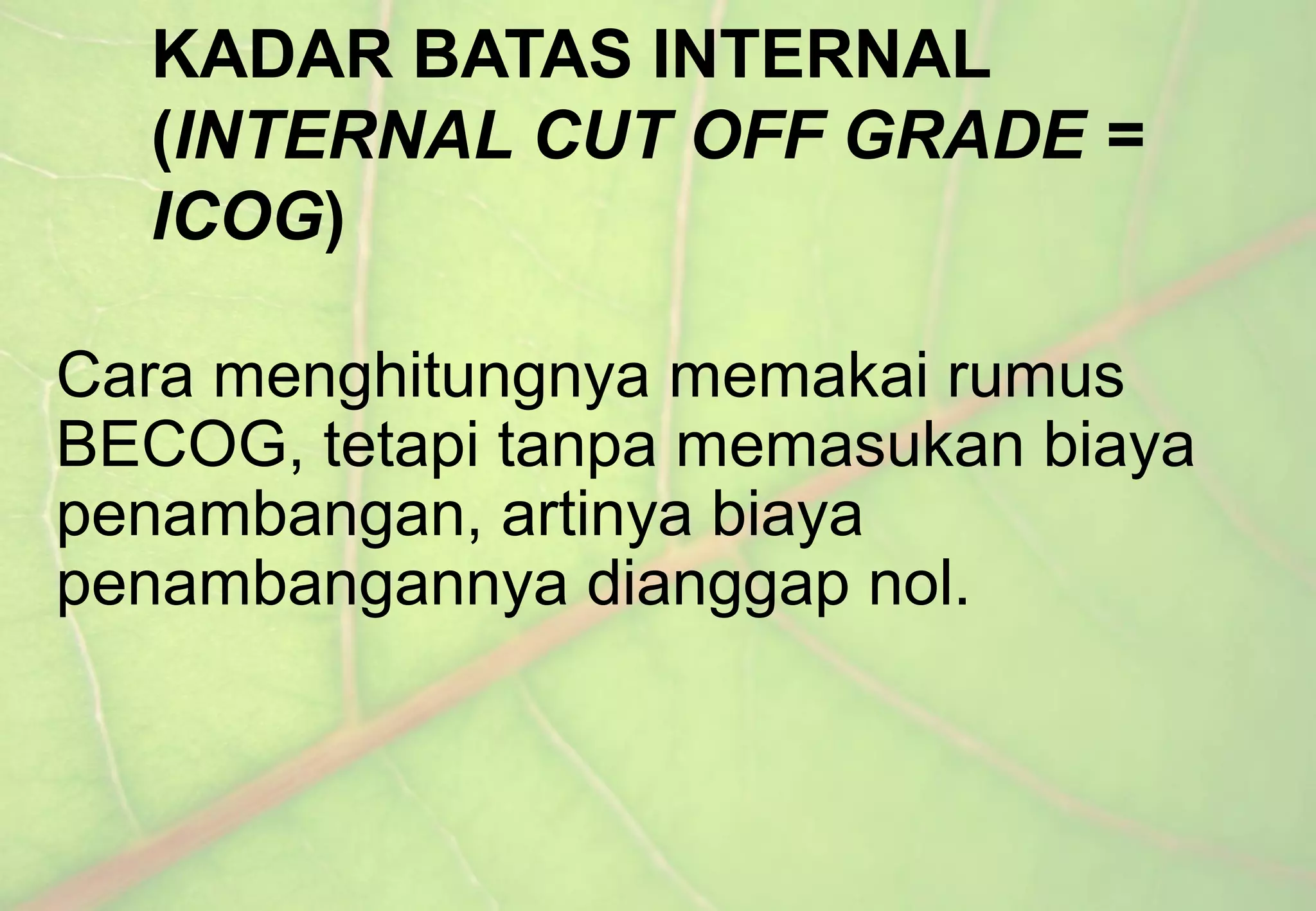 Pengantar perencanaan tambang | PPT