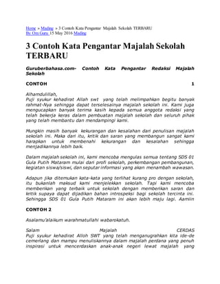 contoh Pengantar redaksi | DOCX