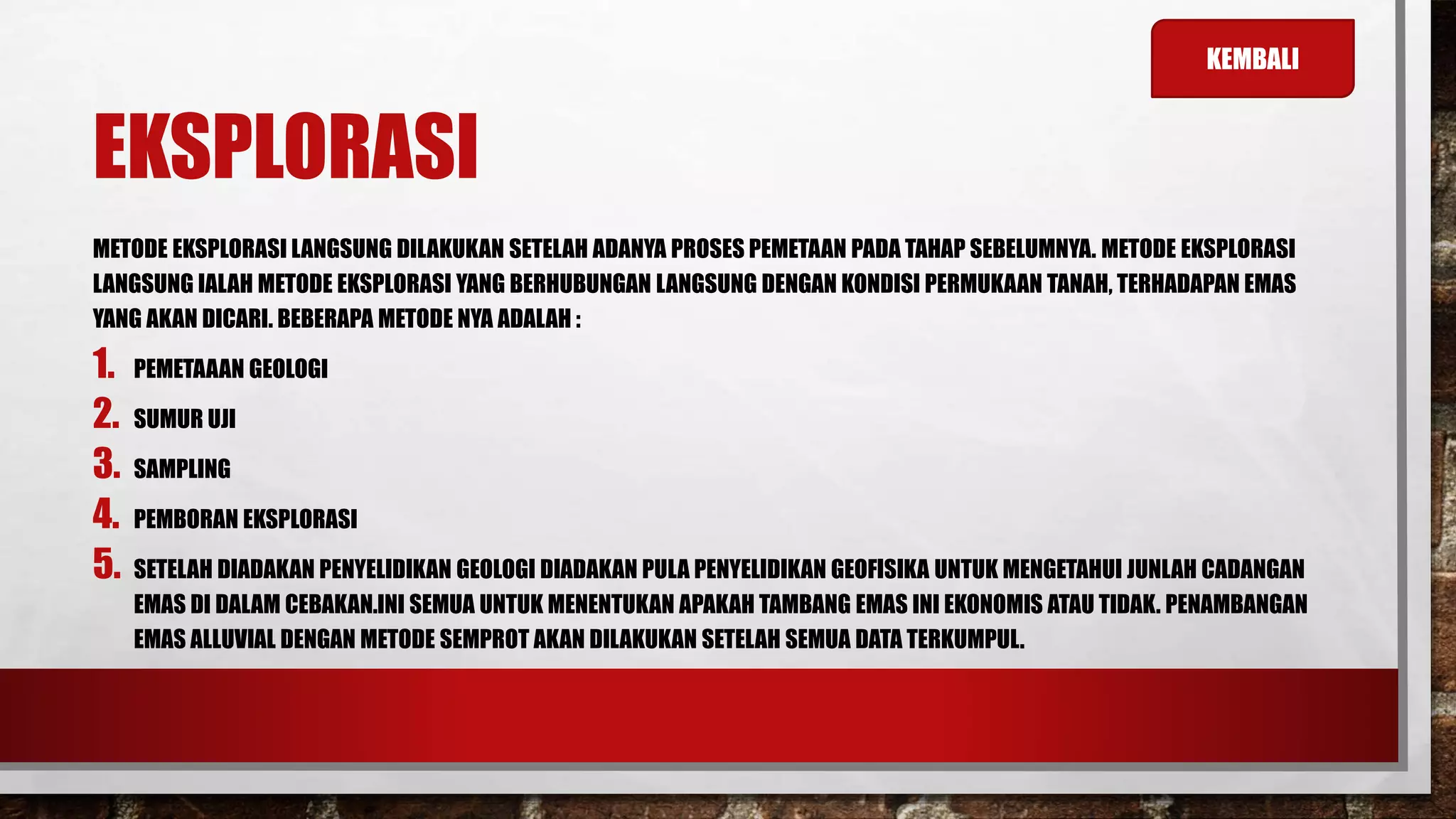 Pengantar rekayasa dan desain pertambangan emas alluviall | PPTX