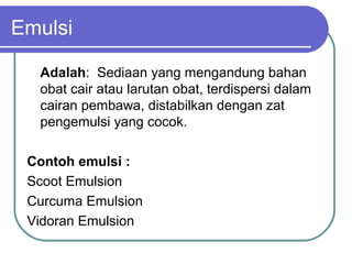 Pengantar sediaan farmasi | PPT