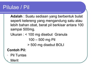 Pengantar sediaan farmasi | PPT