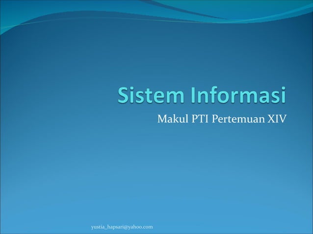 Pengantar sistem informasi | PPT