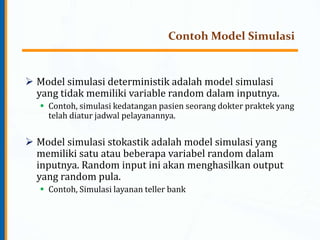 Pengantar sistem, model & simulasi | PPT