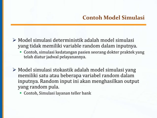 Pengantar sistem, model & simulasi | PPT