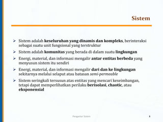 Pengantar sistem, model & simulasi | PPT