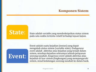 Pengantar sistem, model & simulasi | PDF