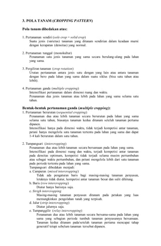 Pengantar sistem pertanaman dody | PDF