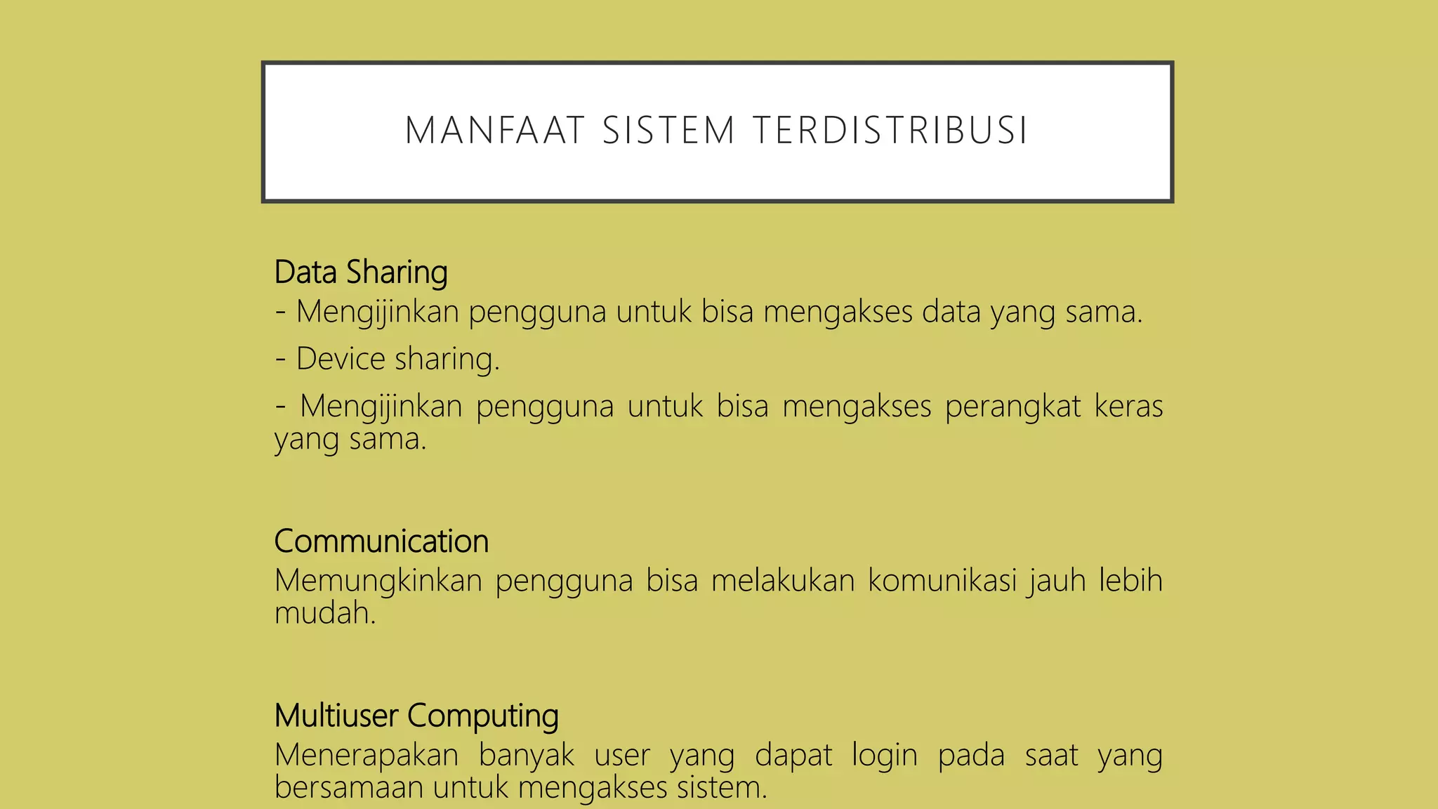 Komputasi Paralel dan terdistribusi (Pengantar sistem terdistribusi) | PPTX