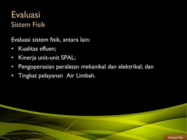 Sistem Pengelolaan Air Limbah Sistem Setempat (SPAL) – Pemantauan ...